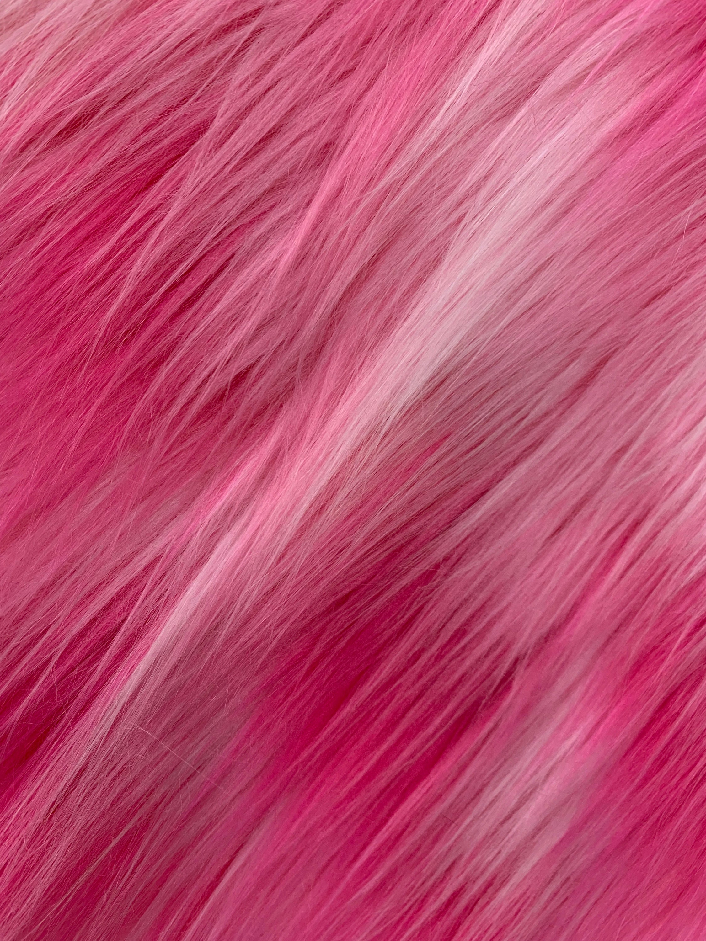 Harriet PINK/LIGHT PINK Two Tone Shaggy Soft Faux Fur Fabric - Etsy