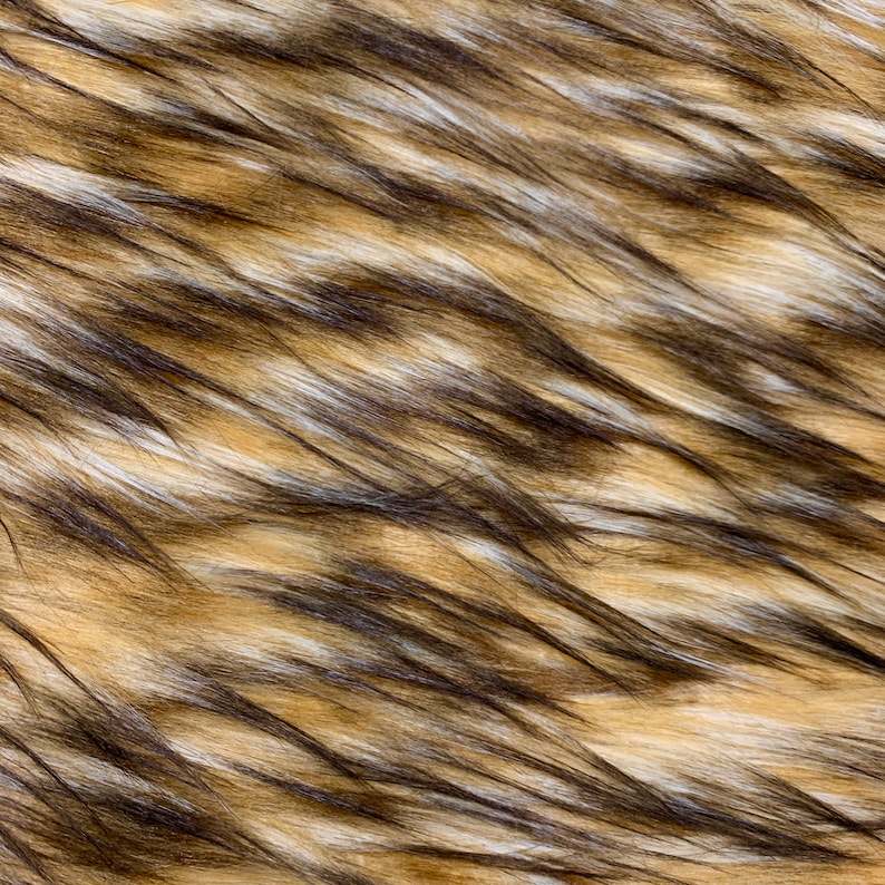 Zara CREAM BEIGE BROWN Long Pile Soft Faux Fur Fabric for - Etsy