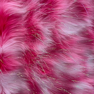 Charlie PATCHES GLITTER 7 Shaggy Soft Faux Fur Fabric for Home Decor ...