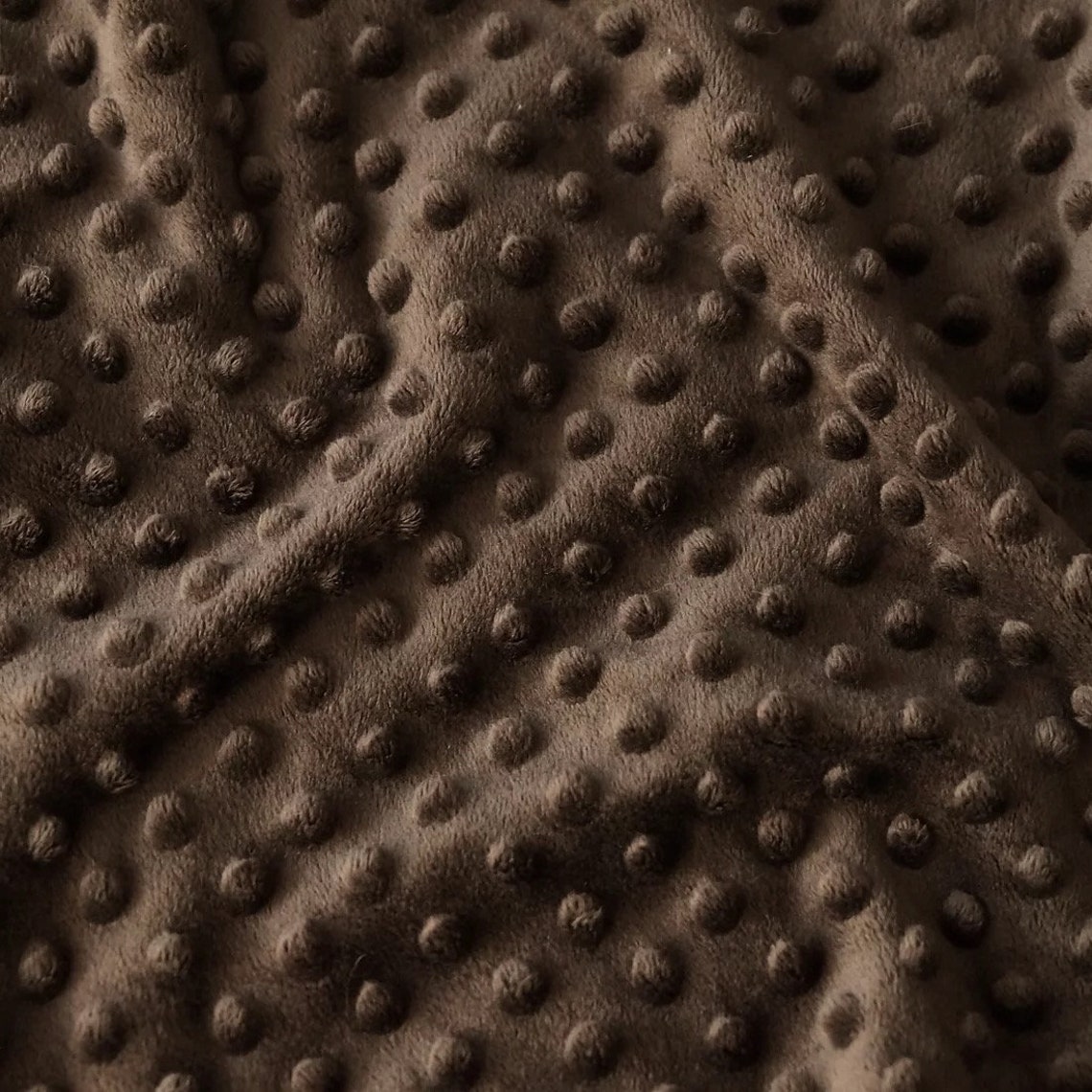 Alison CHOCOLATE BROWN Embossed Dimple Dots Soft Velvety Minky - Etsy