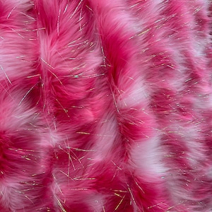 Charlie PATCHES GLITTER 7 Shaggy Soft Faux Fur Fabric for Home Decor ...