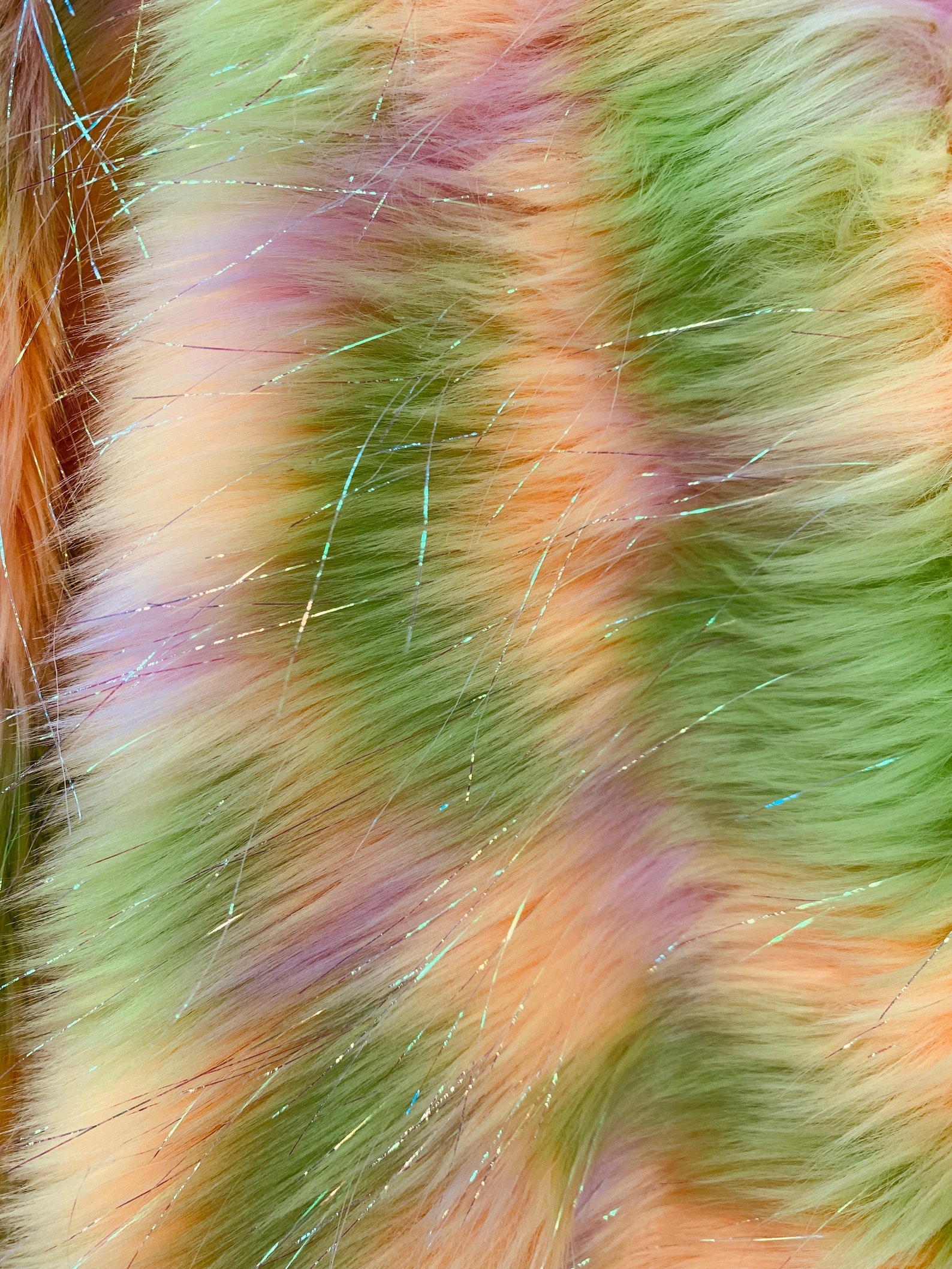 Charlie PATCHES GLITTER 3 Shaggy Soft Faux Fur Fabric for Home | Etsy