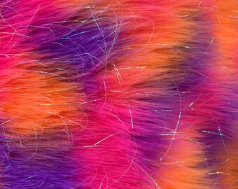 Charlie PATCHES GLITTER 3 Shaggy Soft Faux Fur Fabric for Home | Etsy