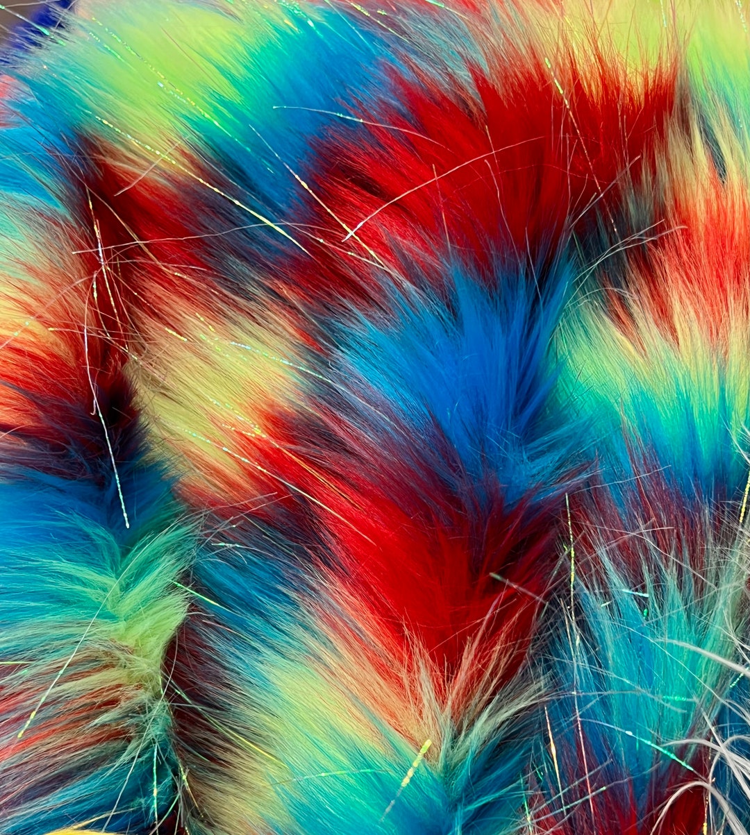 Charlie PATCHES GLITTER 6 Shaggy Soft Faux Fur Fabric for Home Decor ...