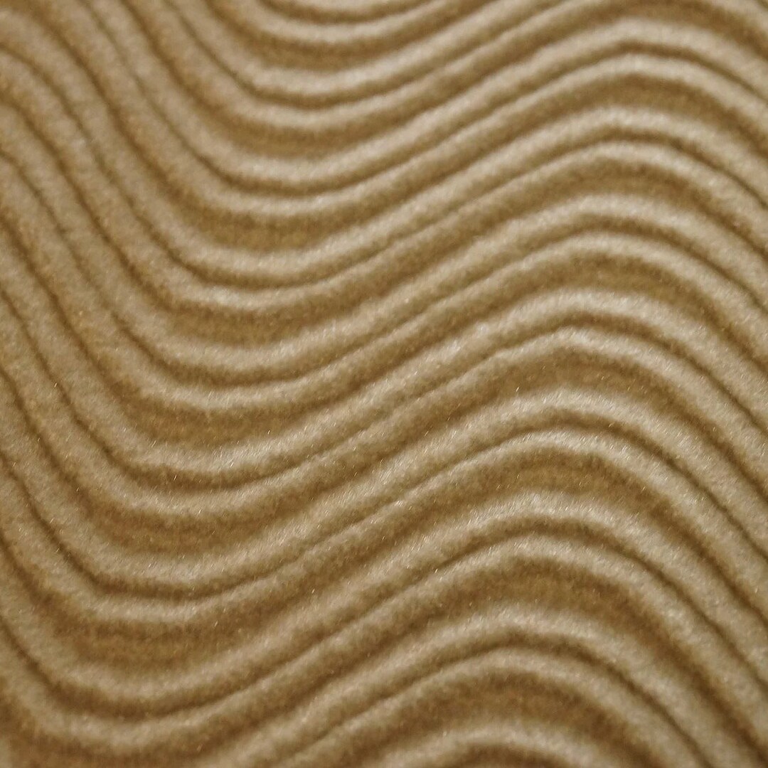 Maya TAUPE Wave Flocking Non-stretch Velvet Fabric by the Yard for ...