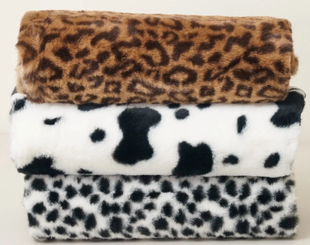Mischa ANIMAL PRINTS Ultra Soft Minky Rabbit Bunny 0.5" Pile Faux Fur ...