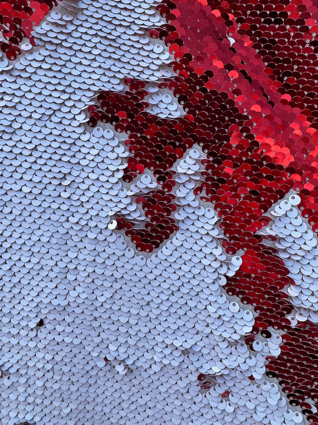 Storm RED MATTE WHITE Mermaid Two Tone Flip up Reversible Sequins ...