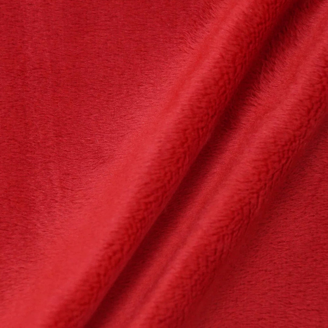 Lara RED Solid Smooth Minky Fabric for Quilting, Blankets, Baby & Pet ...