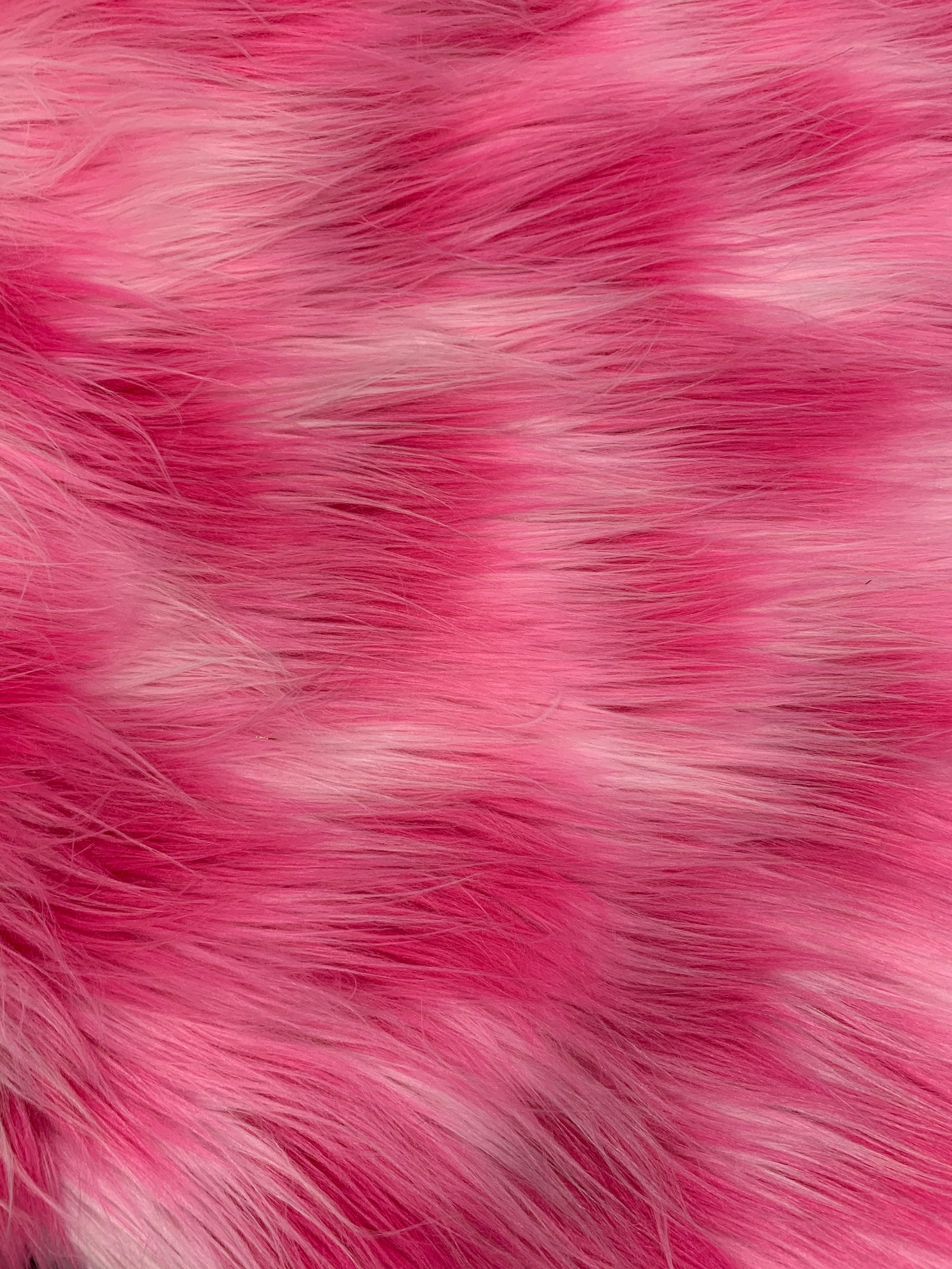 Harriet PINK/LIGHT PINK Two Tone Shaggy Soft Faux Fur Fabric - Etsy