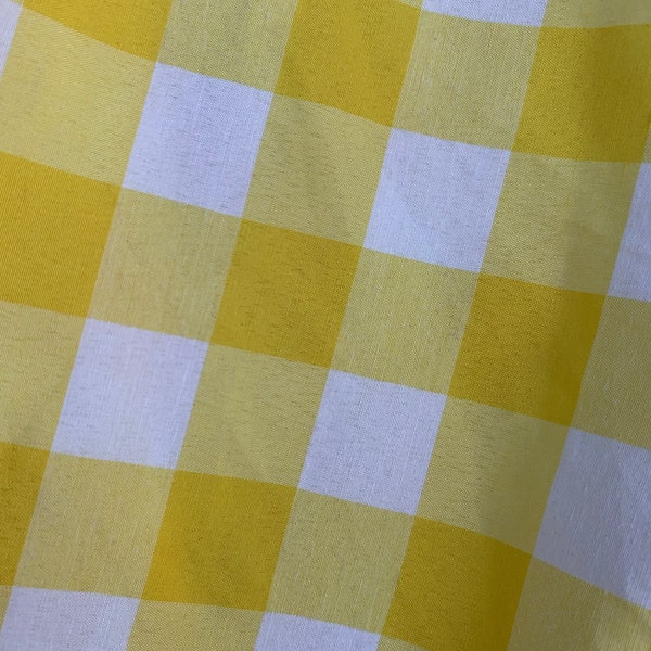 Yellow Check Fabric - Etsy