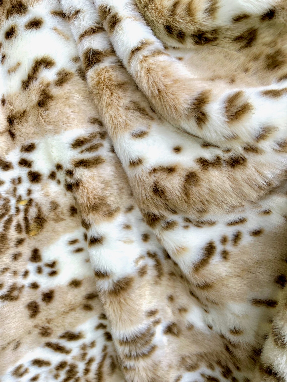 Morgan BROWN BEIGE IVORY Ultra Soft Luxurious Faux Fur Fabric for Home ...