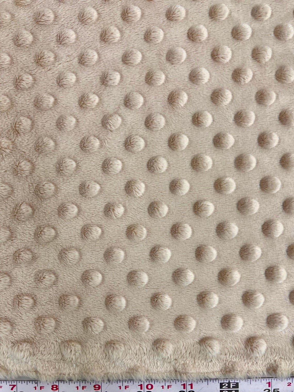 Alison OATMEAL Embossed Dimple Dots Soft Velvety Minky Fabric - Etsy
