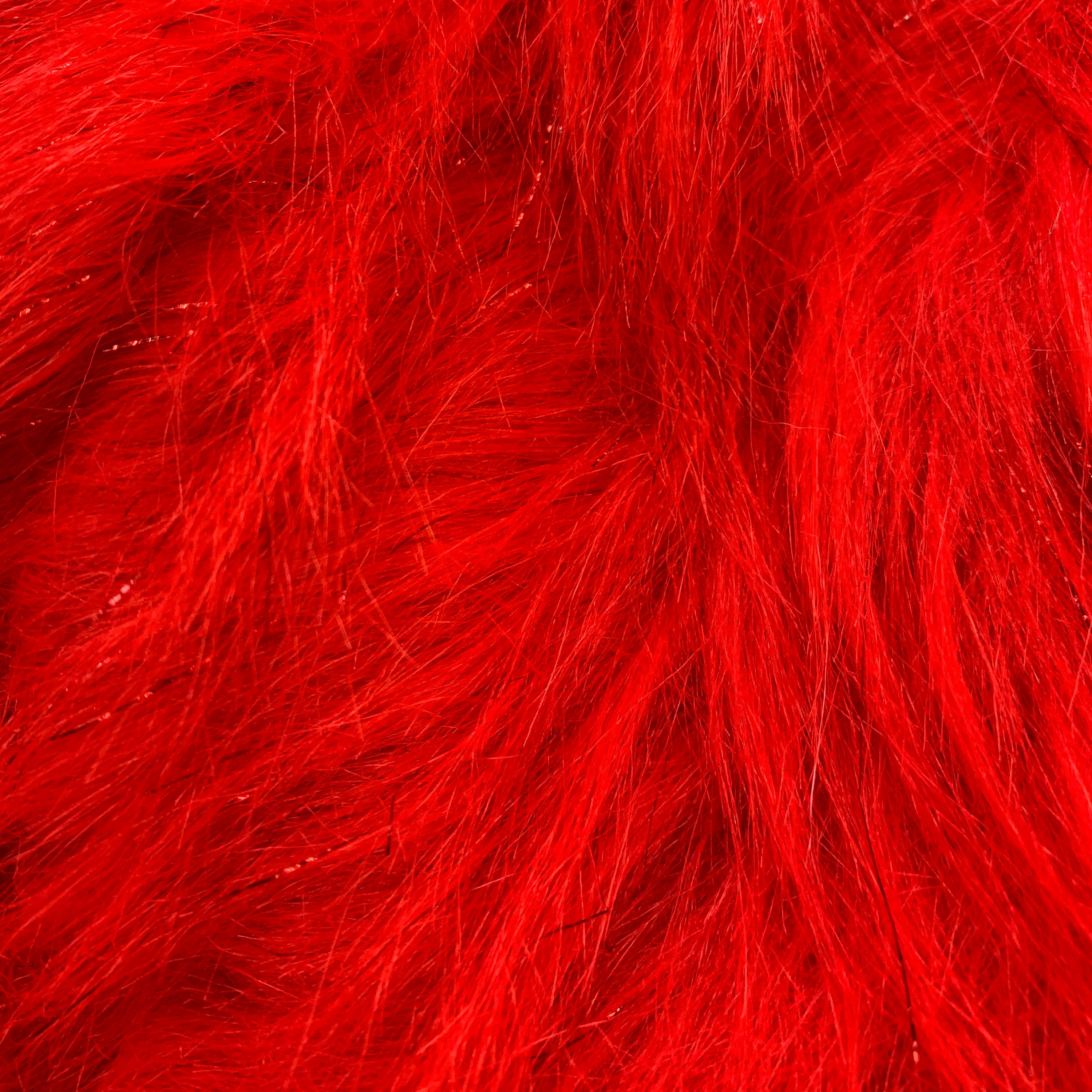 Amy RED Tinsel Glitter Shaggy Soft Faux Fur Fabric for | Etsy