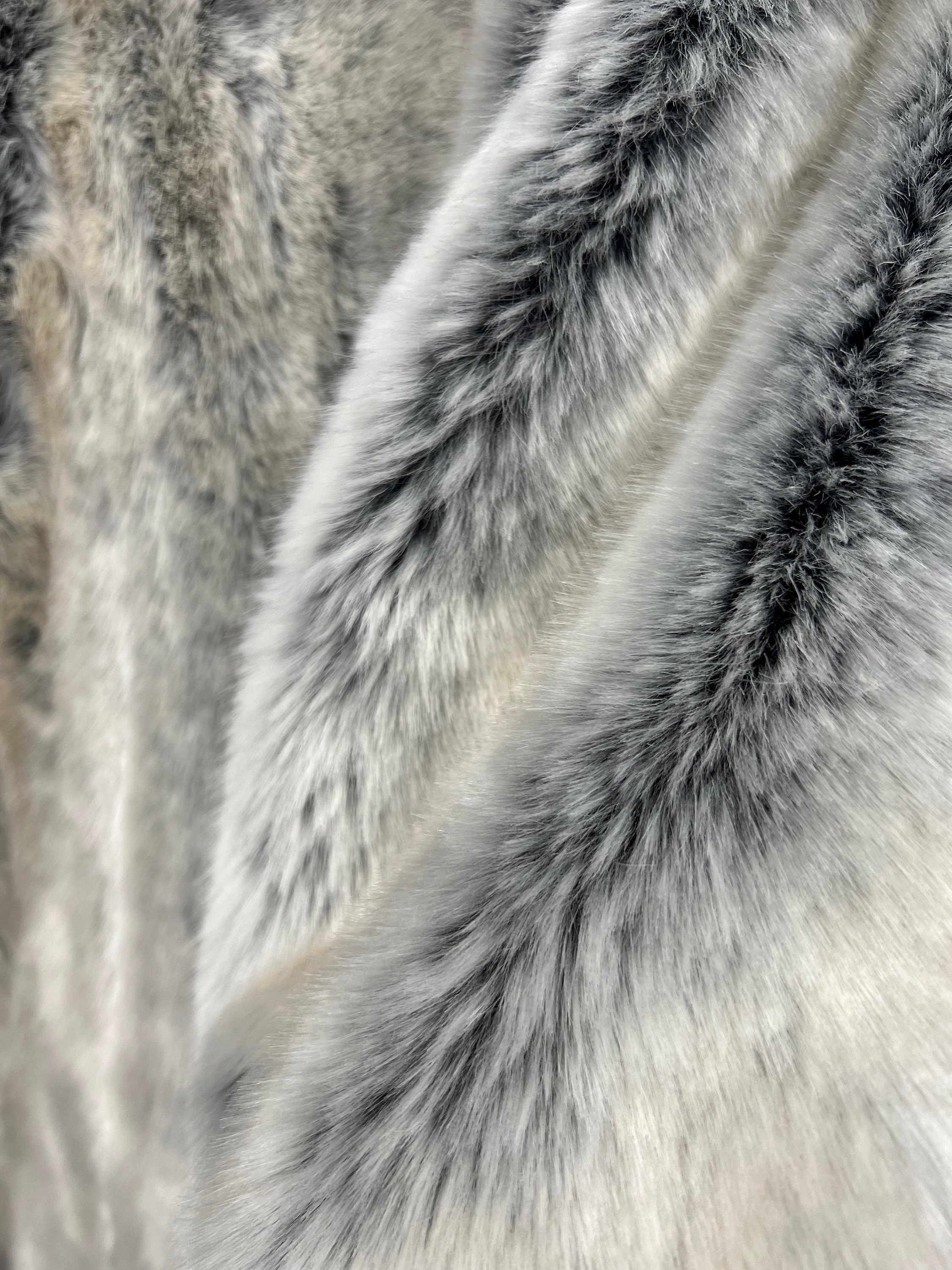 Euphoria Light BEIGE/WHITE/BLACK Ultra Soft Minky Rabbit Faux Fur ...
