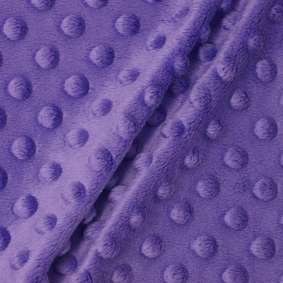Alison PURPLE Embossed Dimple Dots Soft Velvety Minky Fabric | Etsy