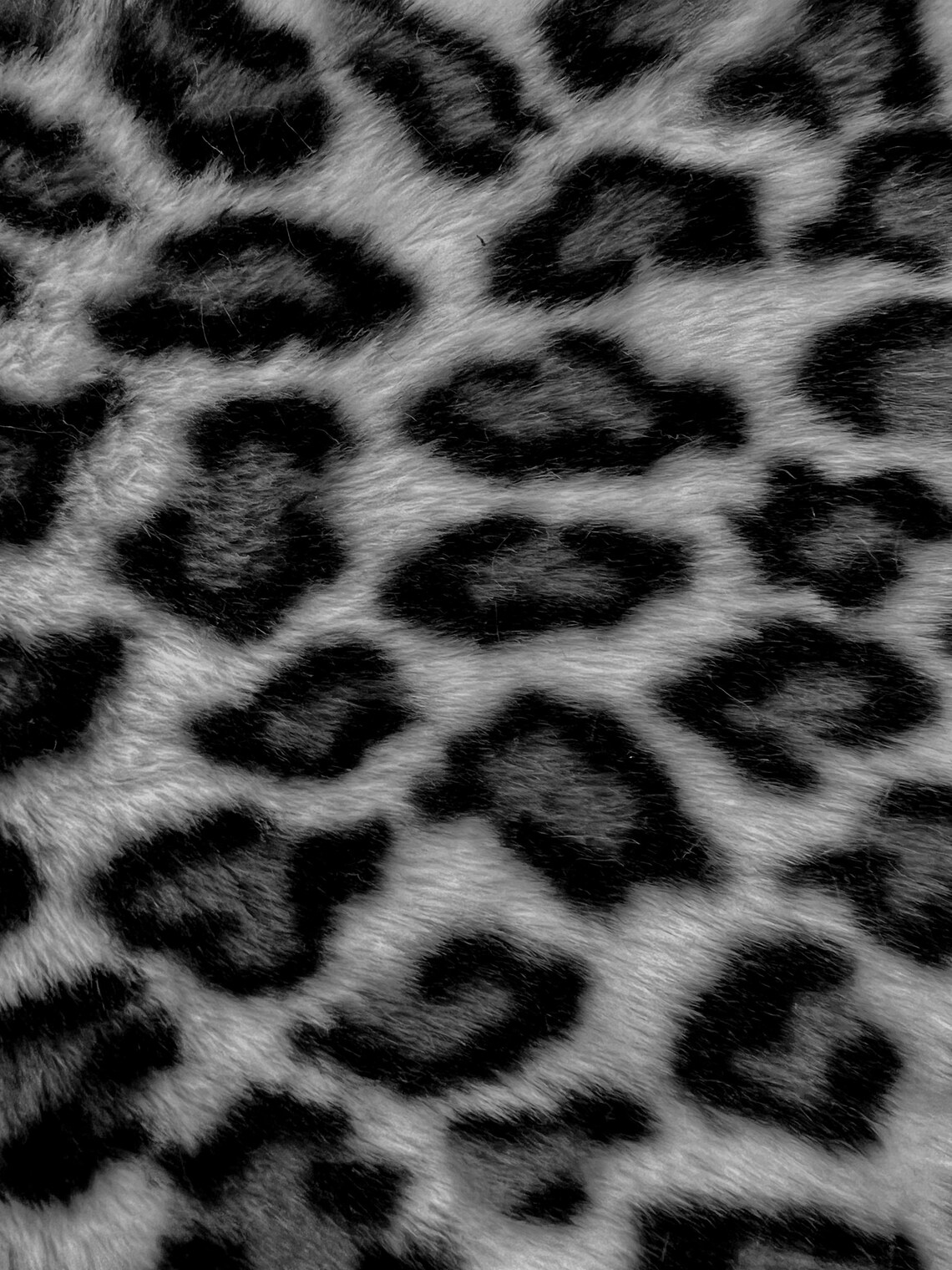 Lola BLACK GREY SILVER Leopard Print Ultra Soft Minky Rabbit - Etsy