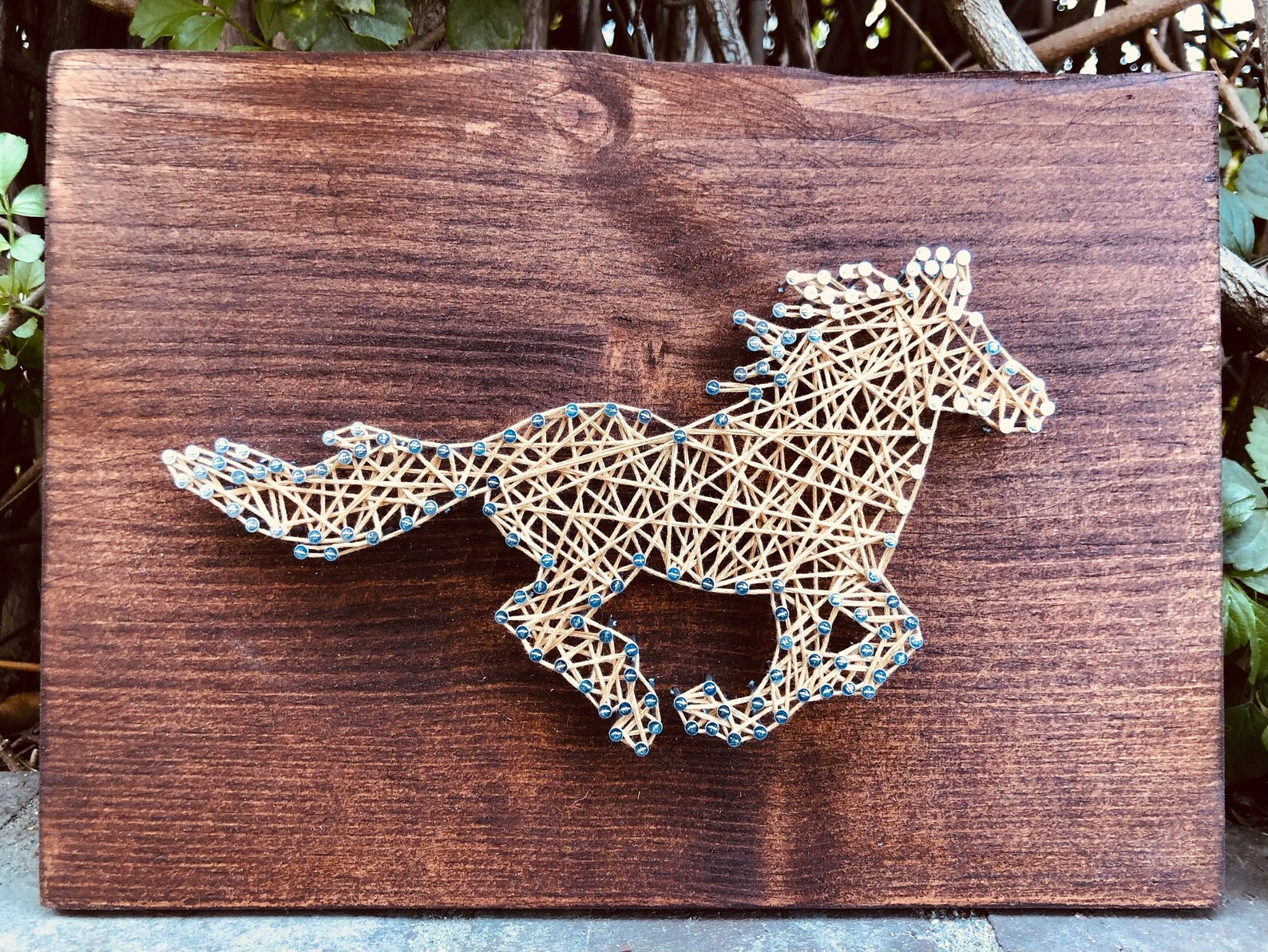 Galloping Horse String Art | Handmade Decor | Farmhouse Style | Wall ...