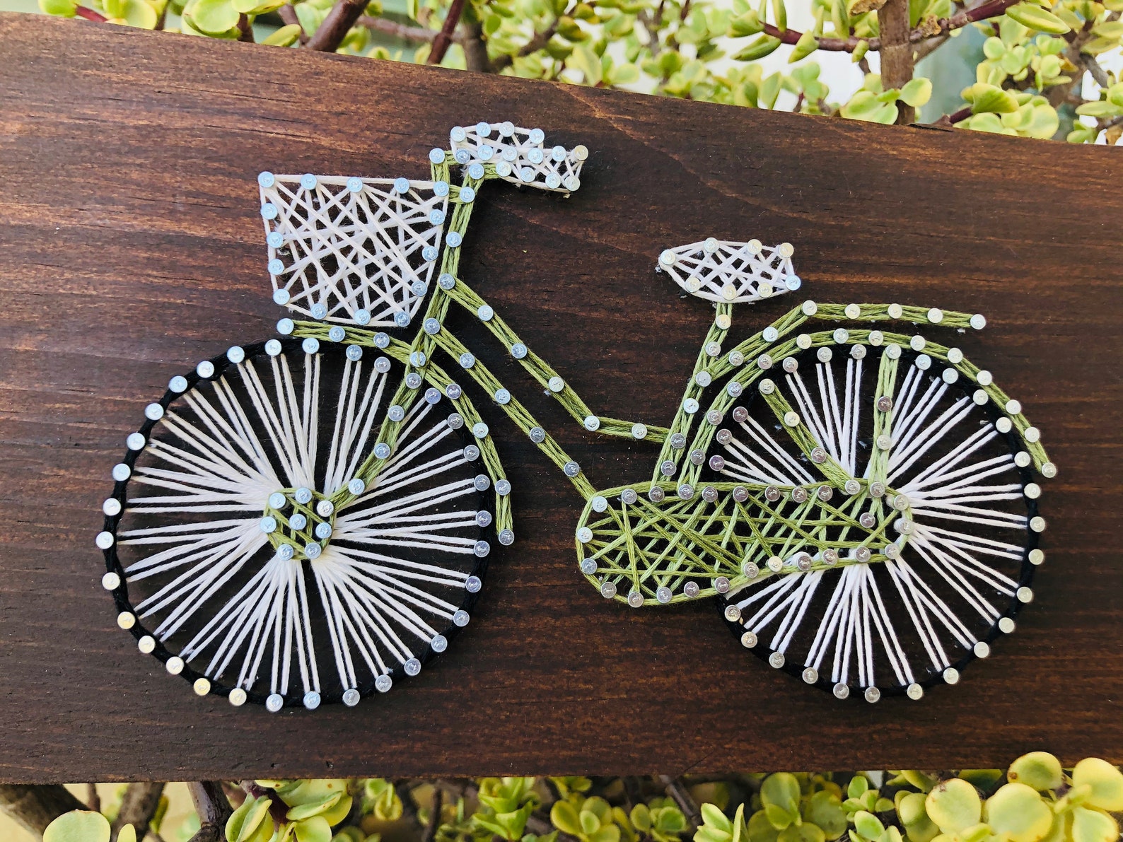 Bicycle String Art Handmade Decor Bohemian Style Wall - Etsy
