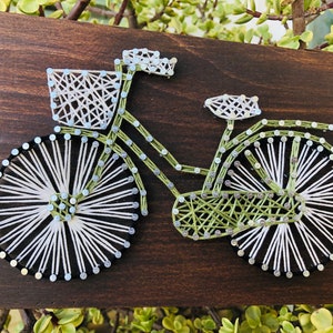 Bicycle String Art Handmade Decor Bohemian Style Wall - Etsy