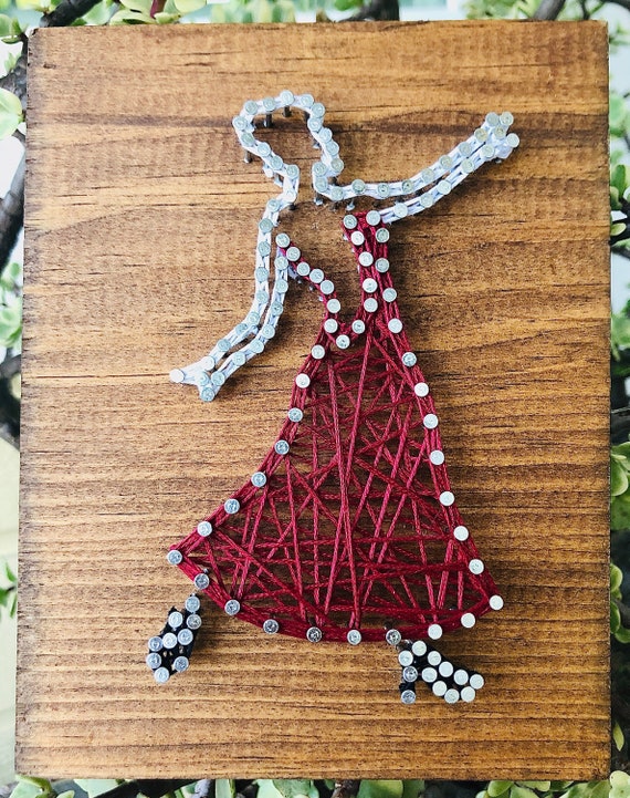 Ballroom Dancer String Art Handmade Decor Elegant Wall | Etsy