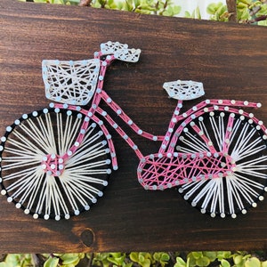 Bicycle String Art Handmade Decor Bohemian Style Wall - Etsy
