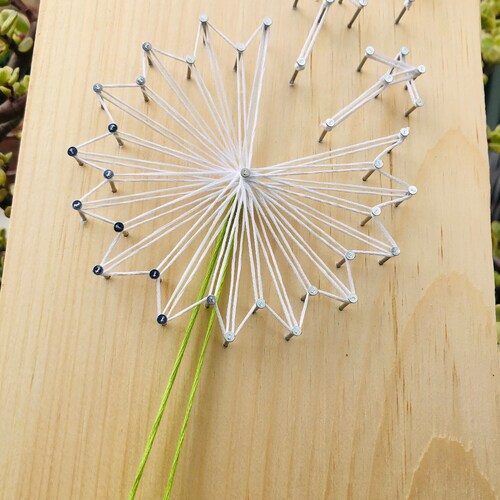 Dandelion String Art Bohemian Decor Handmade Wall Art - Etsy