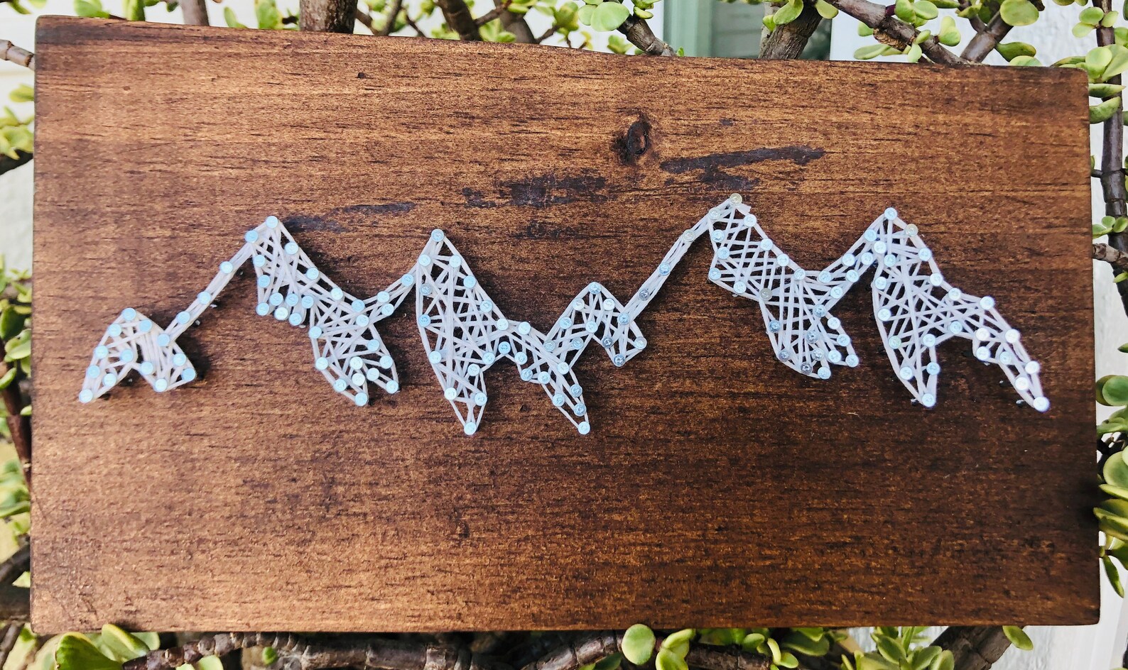 Snow-capped Mountains String Art Handmade Decor Rustic - Etsy