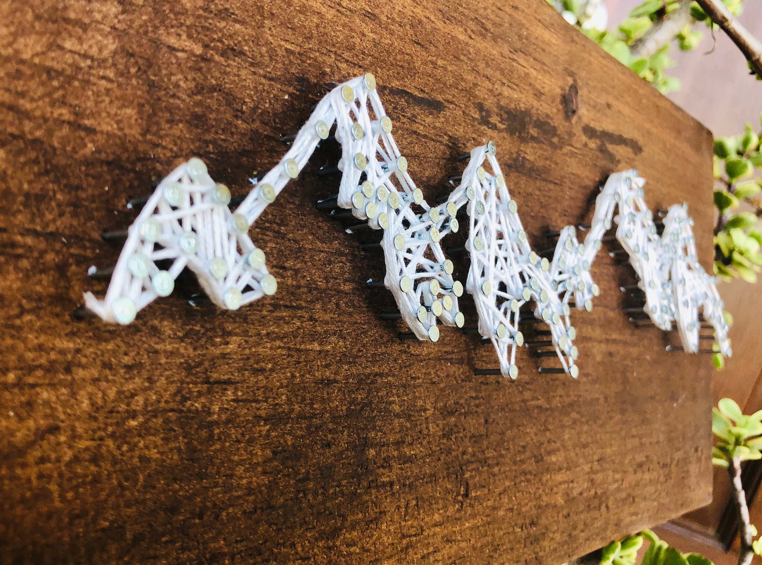 Snow-capped Mountains String Art | Handmade Decor | Rustic Wall Hanging ...