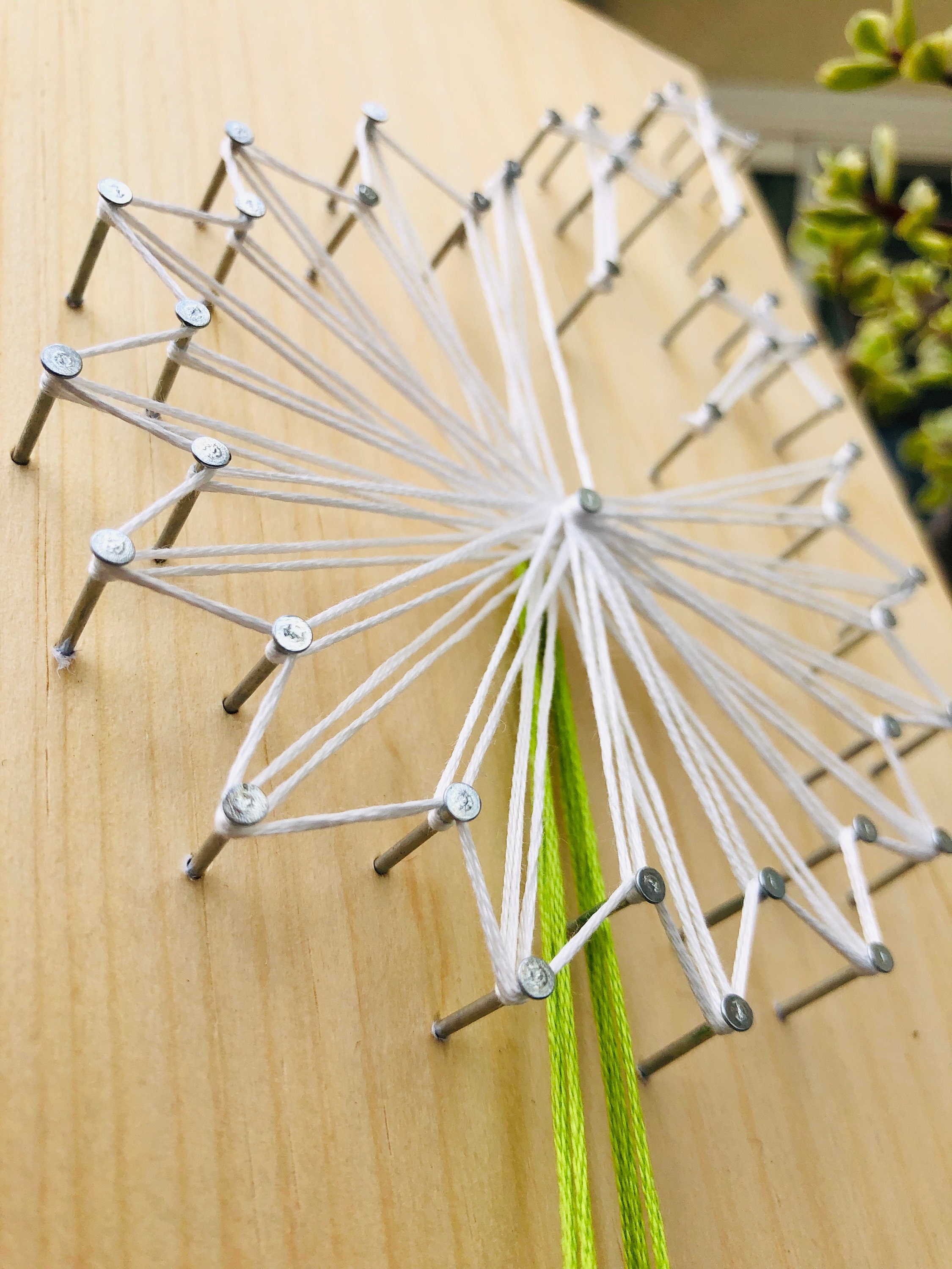 Dandelion String Art | Bohemian Decor | Handmade Wall Art | Whimsical ...