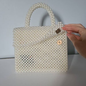 Ivory Evening Bag Pearl Beaded Ivory Bag Luxury Gift Box Best Friend ...