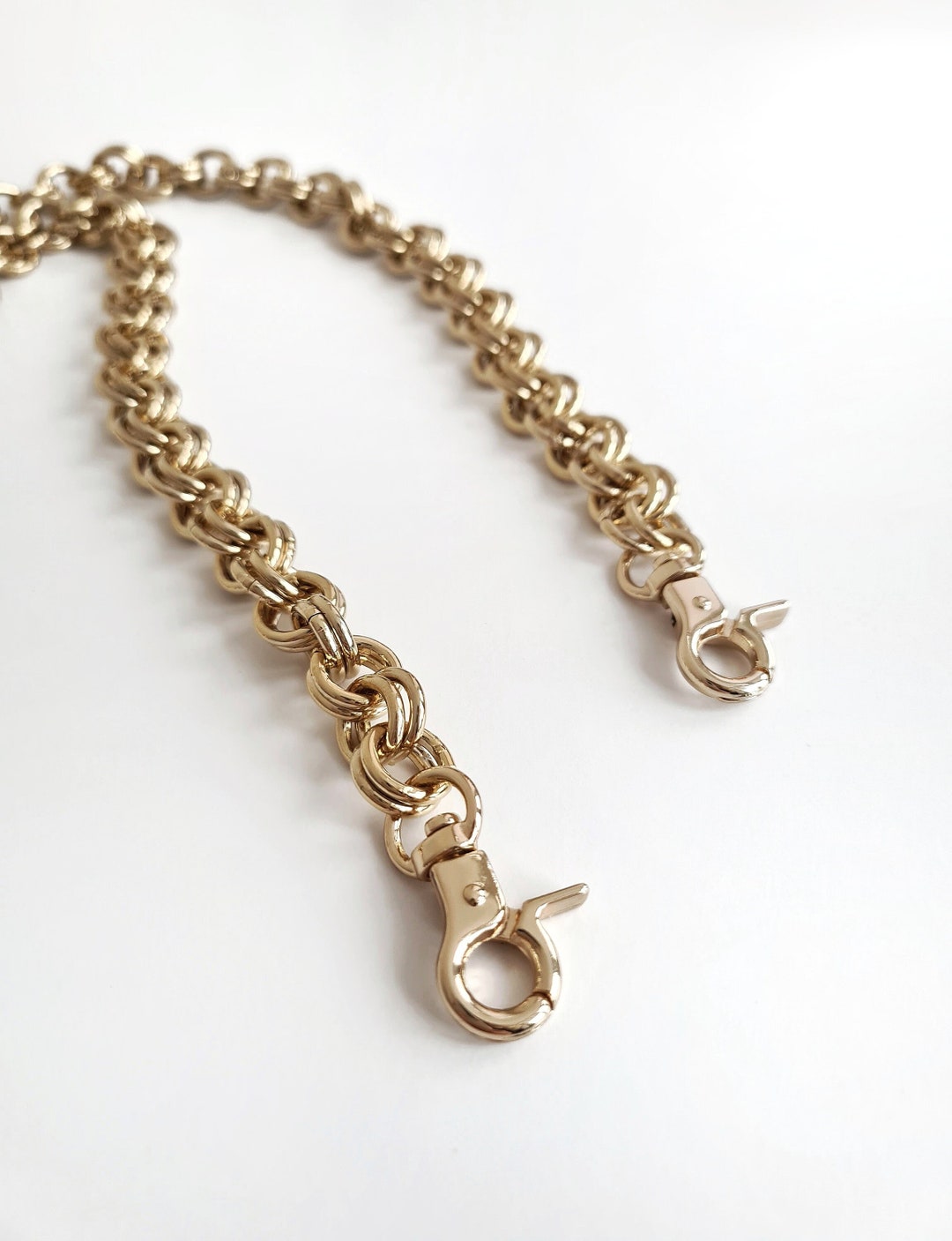 Luxury Gold Chain Handbag Strap, Cross Body Adjustable Purse Strap ...