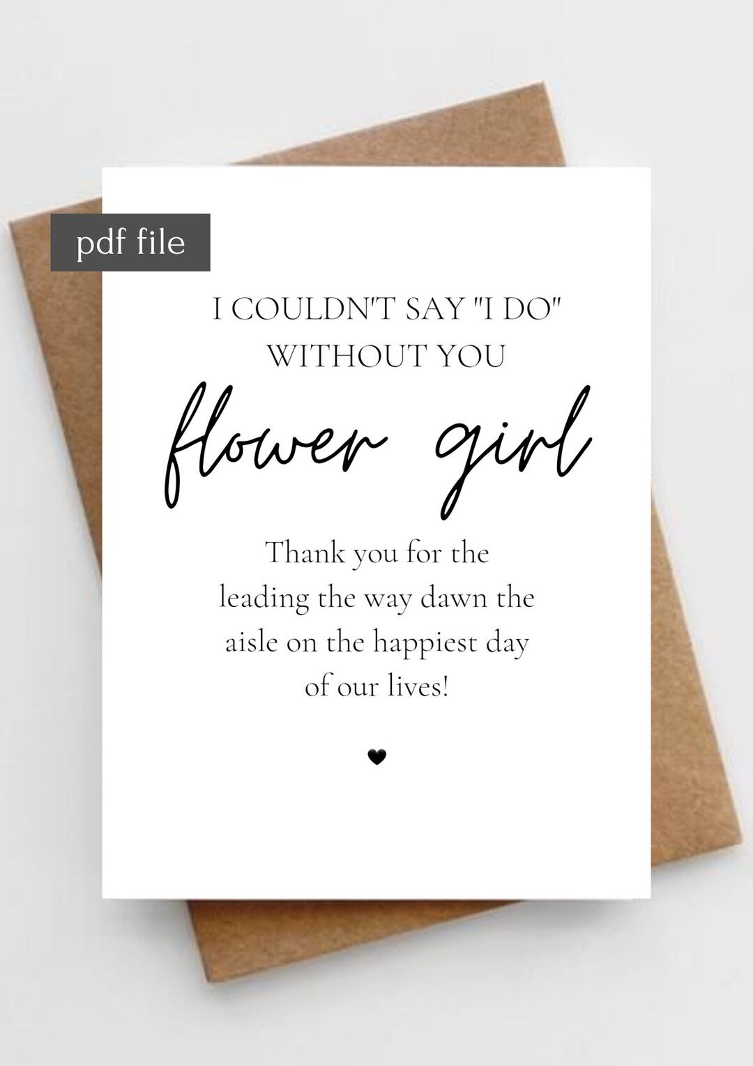 Flower Girl Proposal Gift Wedding Card - Etsy