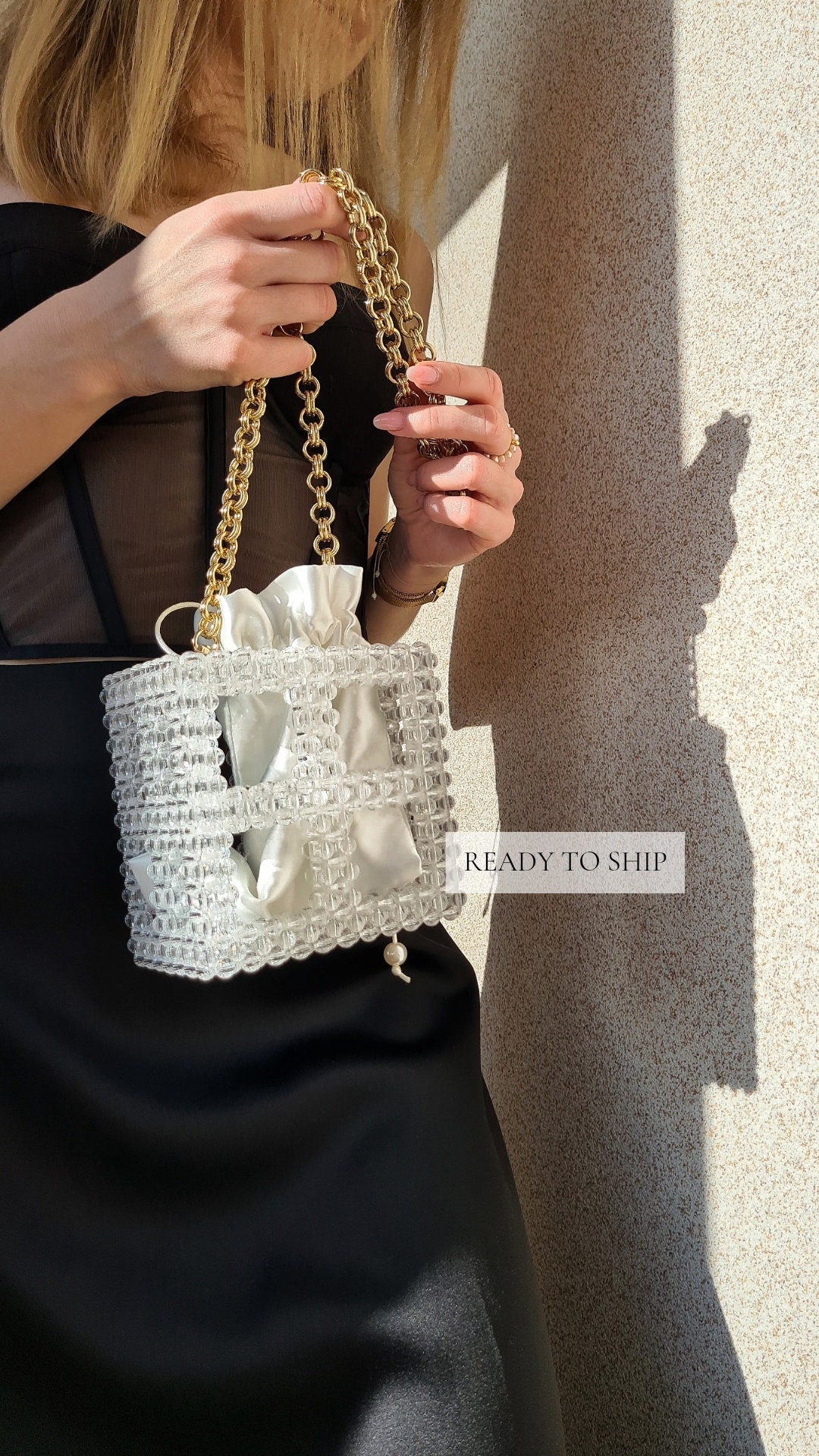 Luxury Designer Bag Bride Sparkle 1960s Beaded Purse Vintage Bride Gift ...