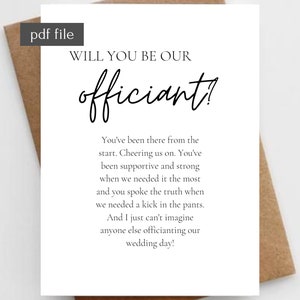 Officiant Proposal Wedding Gift Small Thank You Gift Bridal Party Gift ...