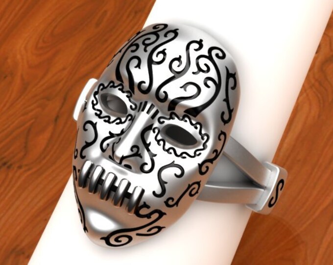 Silver Bellatrix Lestrange Death Eater Mask Ring - Etsy