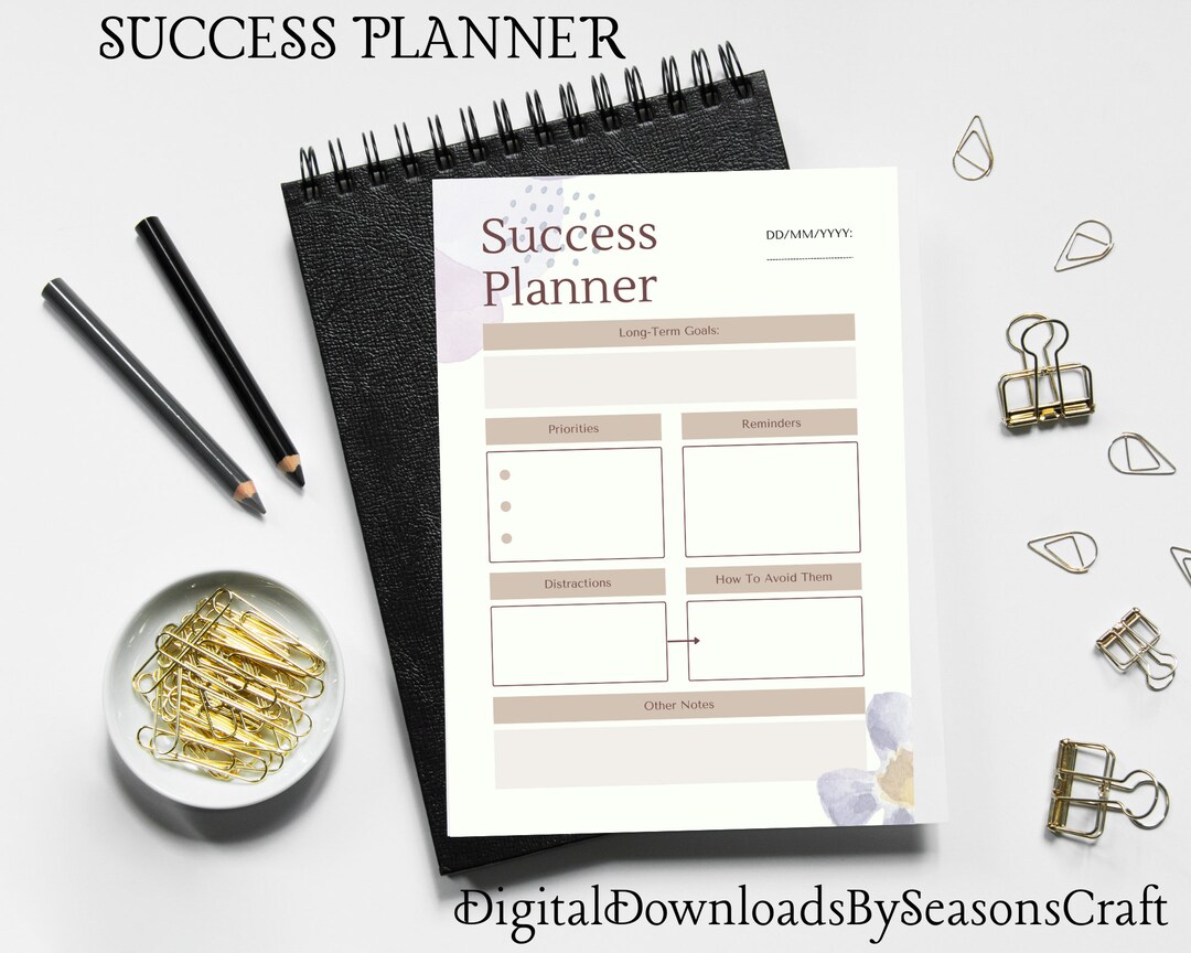 Printable Success Planner, Success Planner, Digital Success Planner ...