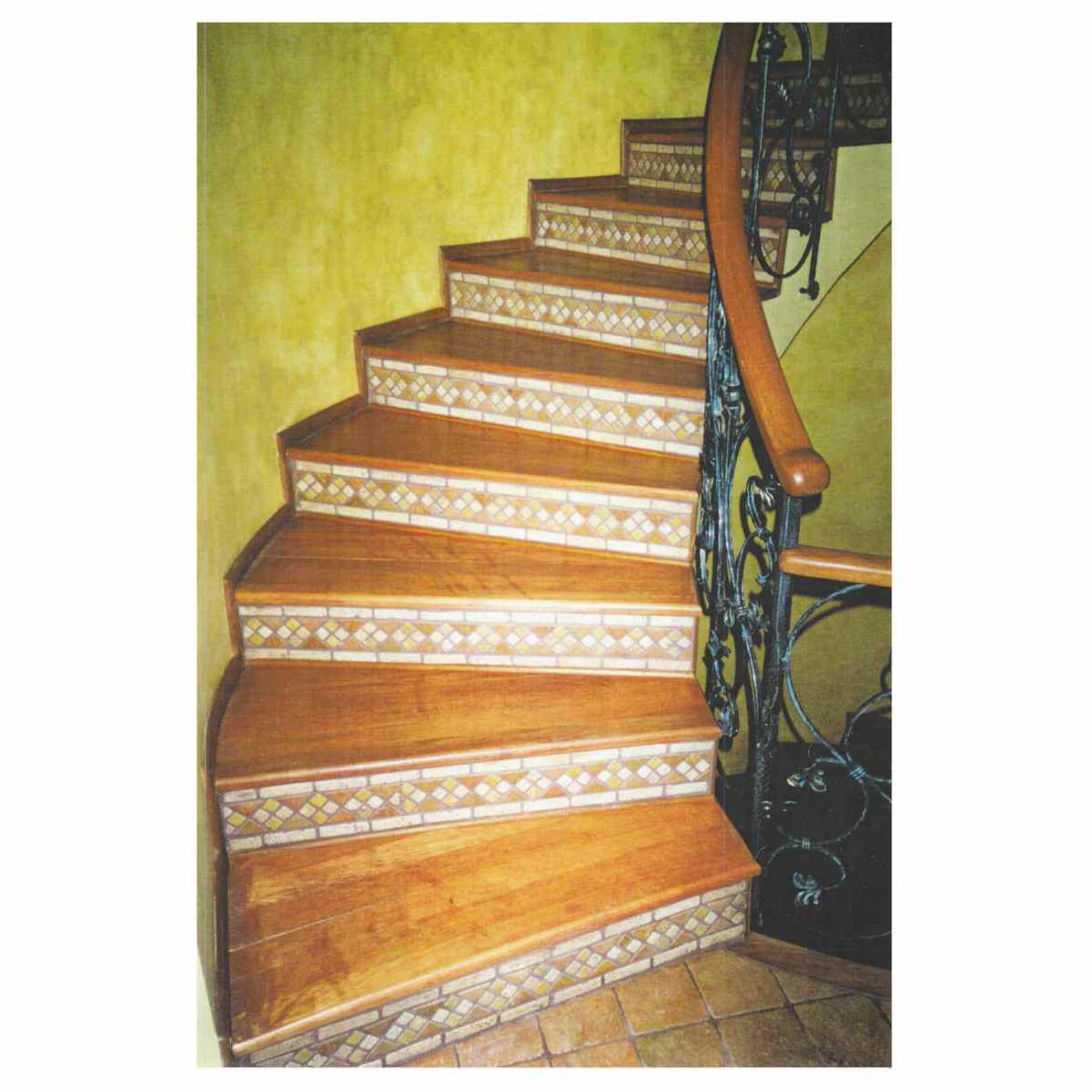 Handmade Travertine Border Tile: Diamond Mosaic, Beige & Brown, Indoor ...