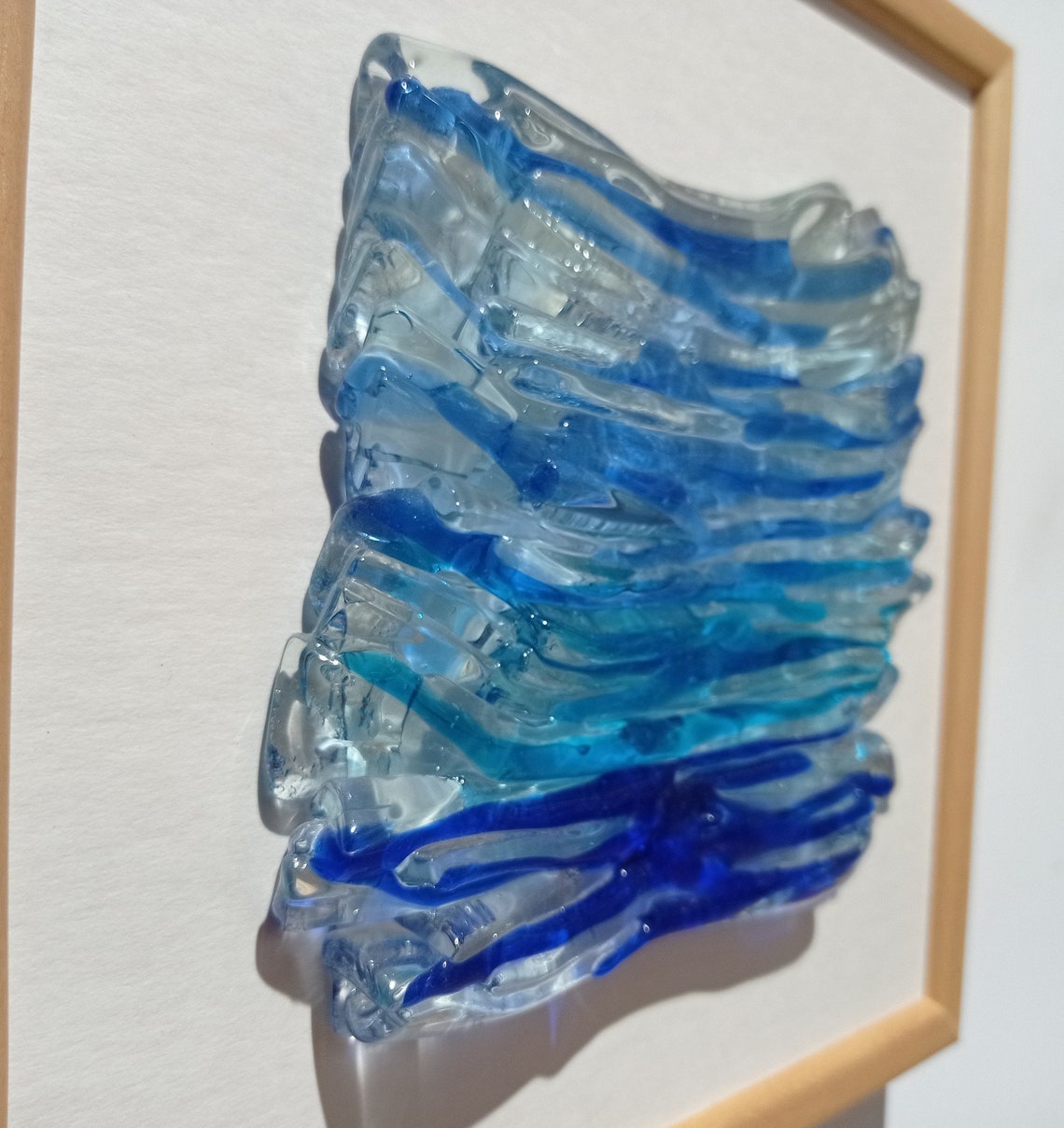 Abstract Depiction of Sunset,rectangle Fused Glass Frame, Artistic ...