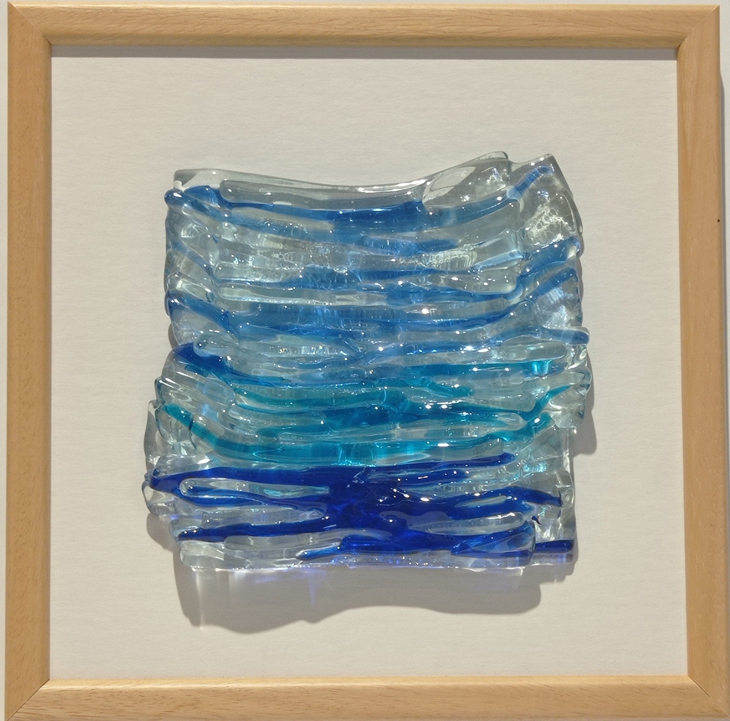 Abstract Depiction of Sunset,rectangle Fused Glass Frame, Artistic ...