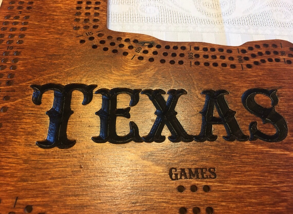 Texas Cribbage Board | Etsy