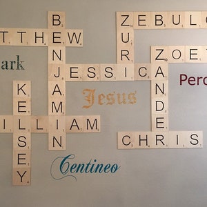 Scrabble Tiles - 3” - 6” V-carved, Bare or Stained and Sealed. 6mm (1/4 ...