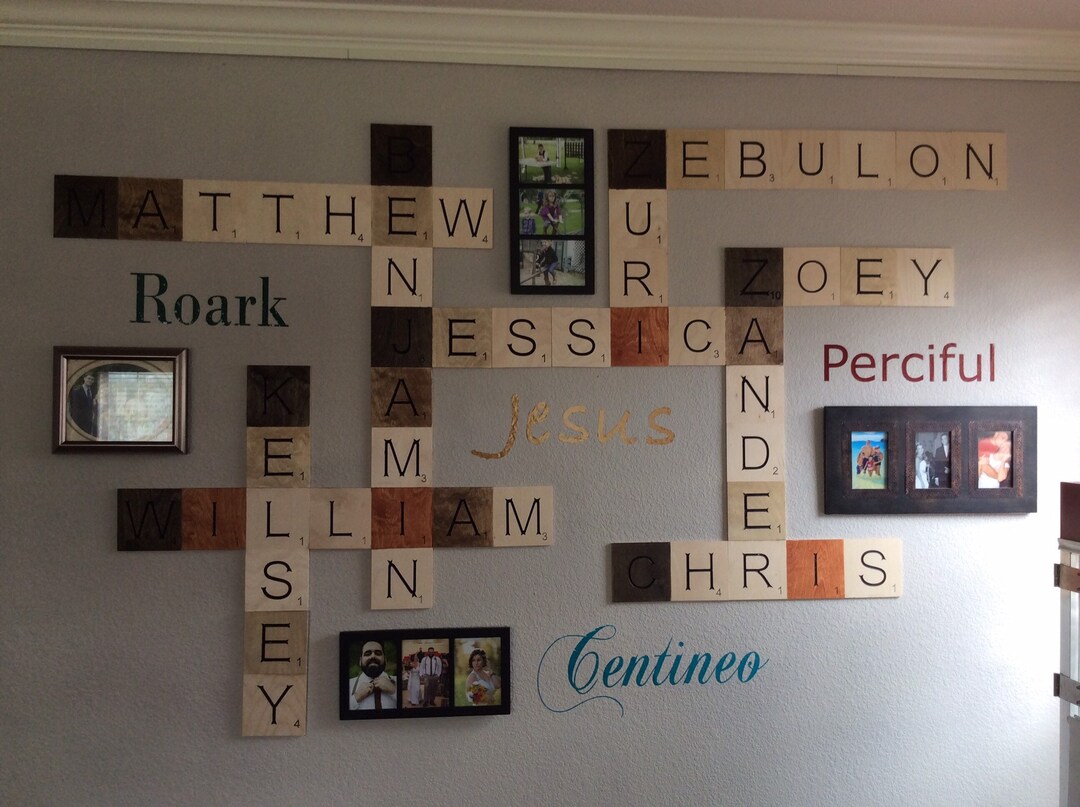 Scrabble Tiles - 3” - 6” V-carved, Bare or Stained and Sealed. - Etsy