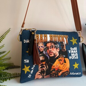 Bad Bunny Crossbody Bag – Handmade Shoulder Bag, Reggaeton Fan Gift ...
