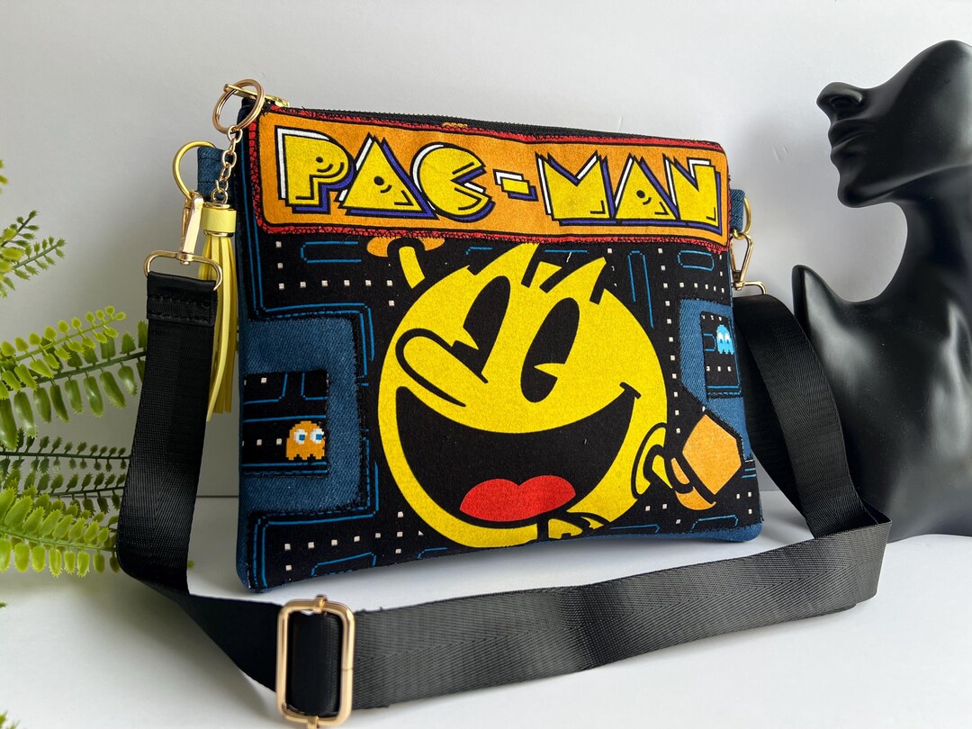 Pacman Tshirt Crossbody Bag – Custom Handmade Unique T-shirt Purse ...