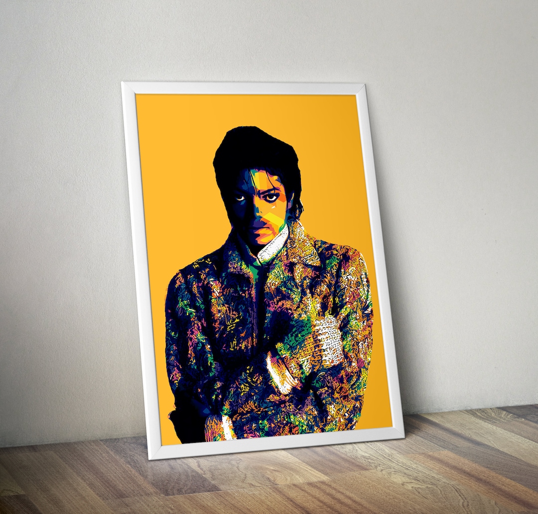 MJ Michael Jackson Special Edition Print Wall Art Poster Black Art Pop ...
