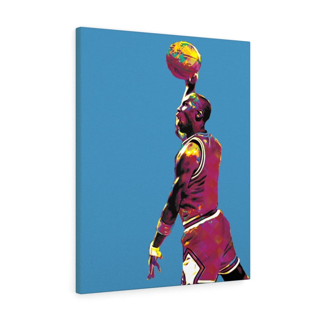 Jordan Basketball Legend Pop Art Canvas Print Canvas Gallery Wrap Black ...