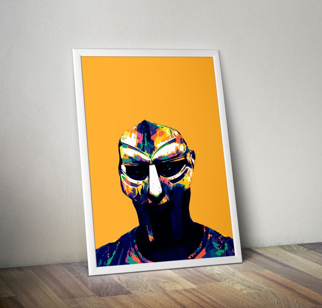 MF Doom Hip Hop Art Special Edition Print Wall Art Poster Black Art Pop ...