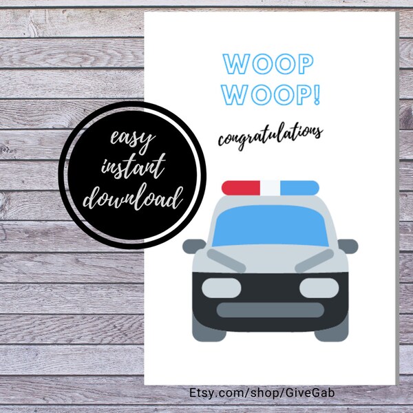 Police Academy Graduation Card - Etsy
