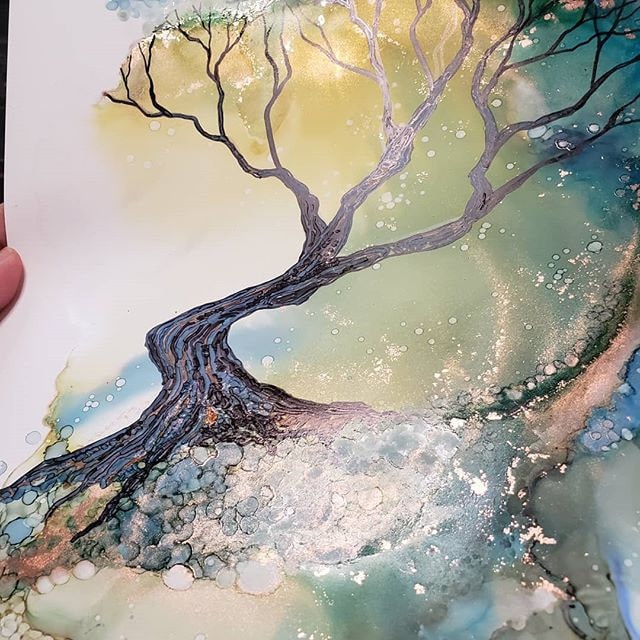 FINE ART PRINT Tree of Life Alcohol Ink Art Tree Painting - Etsy Canada