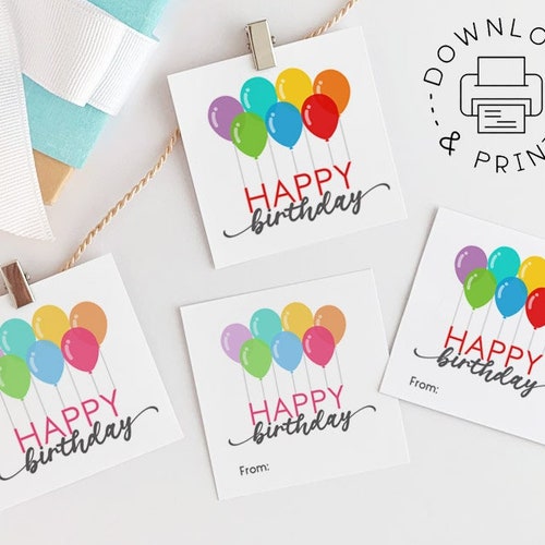 Printable Gift Tags / Happy Birthday Gift Tags / Gift Labels - Etsy